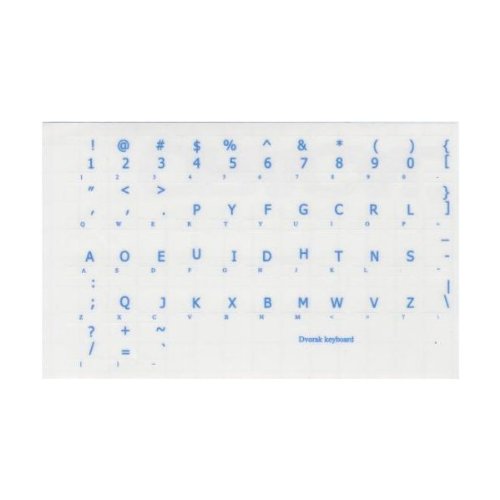 Buy Dvorak Simplified Keyboard Stickers with Blue Lettering ON ...
