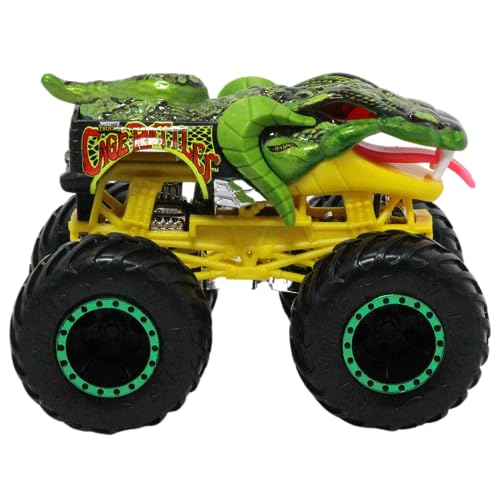 Hot Wheels Monster Trucks – 1:64 Scale Diecast – Cage Rattler & Snake ...