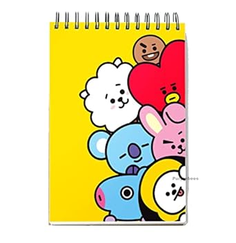 Purplebees BTS BT 21 Yellow pocket notepad for school stationery & work ...