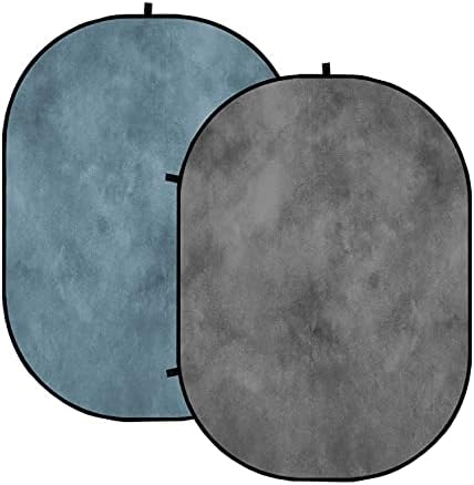 Amazon.com : Kate 5x6.5ft(1.5x2m) Collapsible Backdrop Blue Grey Twist ...