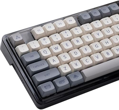 Amazon.com: JOLINTAL 133 Keys Gray Keycaps Beige Keycaps, PBT Keycaps ...
