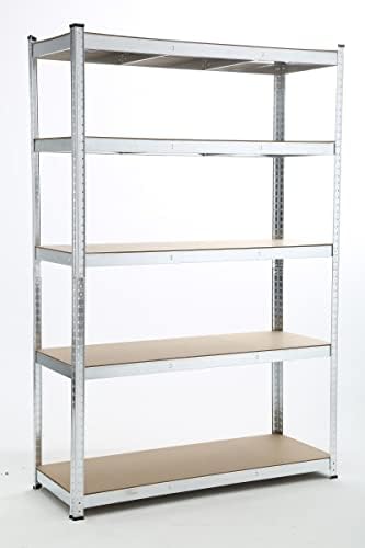Panana Warehouse 5 Tier Racking Shelf Heavy Duty Steel Garage Shelving ...