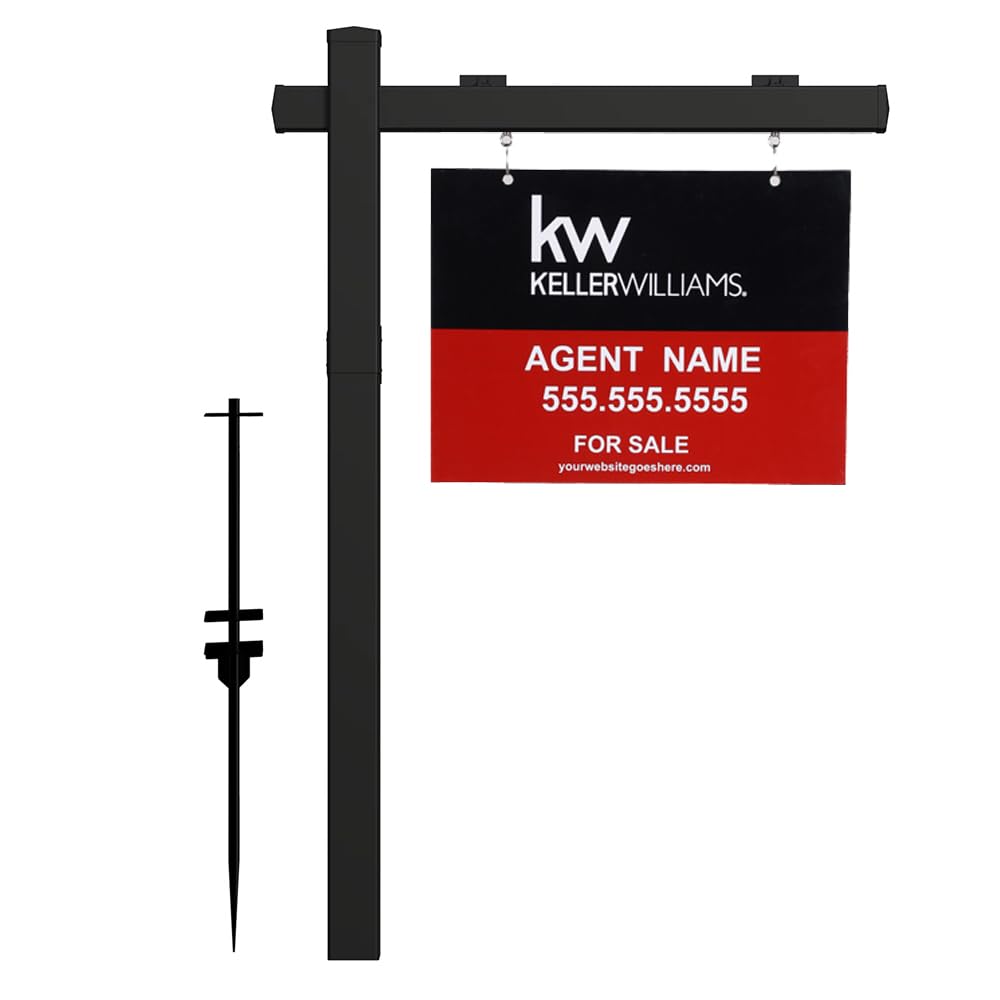 Amazon.com : Kdgarden Vinyl PVC Real Estate Sign Post 6' Tall (4"x 4"x ...