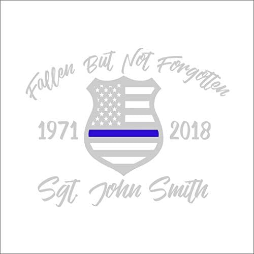 Amazon.com: Fallen But Not Forgotten Police Officer Badge Design Vinyl ...
