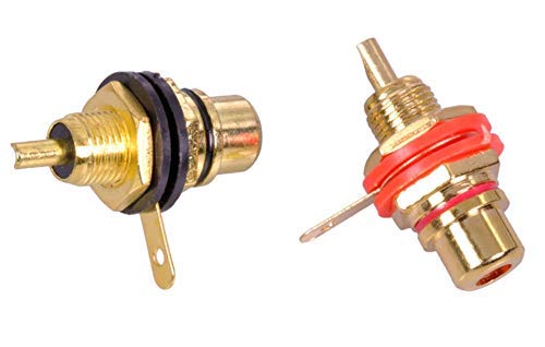 Eatech RCA Female to Panel Mount Chassis Audio Port Socket Plug ...