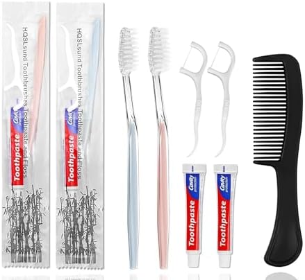 Amazon.com : HQSLsund 30pcs Disposable Toothbrushes with Toothpaste ...