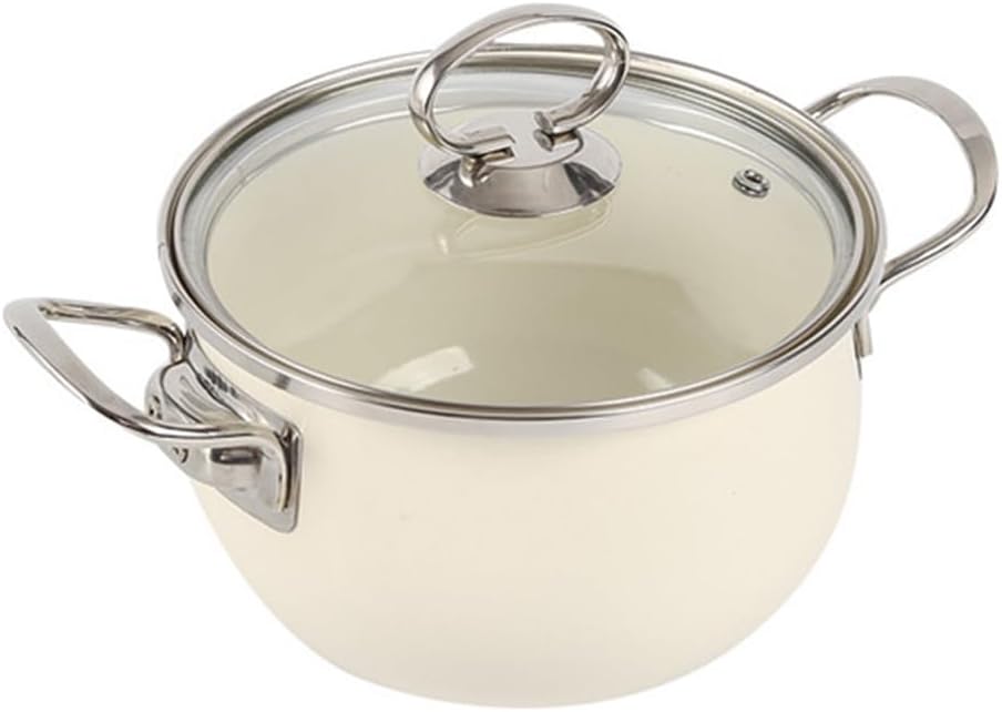 Amazon.com: Enameled Cast Iron Pot For W/ 304 Stainless Steel Handle ...