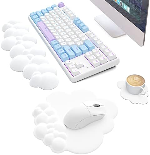 Amazon.com : JieyueJewelry Cloud Wrist Rest Keyboard Set, Ergonomic ...