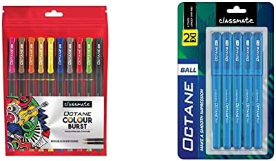 Classmate Octane Colour Burst - Count Of 10 (Assorted) Octane Ball Pen ...