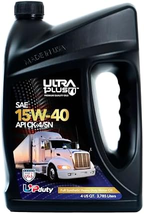 Amazon.com: Ultra1Plus SAE 15W-40 Full Synthetic Heavy-Duty Diesel Motor Oil, API CK-4/SN (5 ...