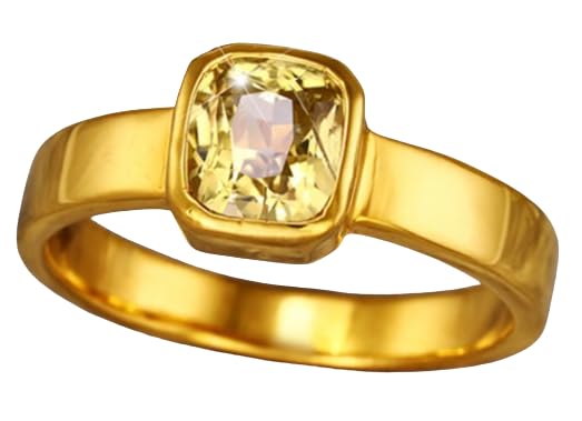 Buy Astro Cart Pukhraj Ring 3 Carat Yellow Sapphire Gemstone 3.30 Ratti ...