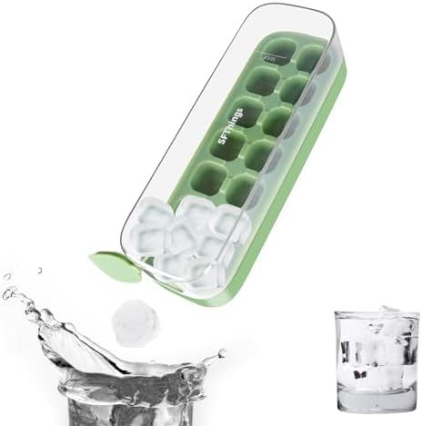 SFThings Ice Cube Tray with Lid and Bin, 14 Pcs Ice Cubes Mold for ...