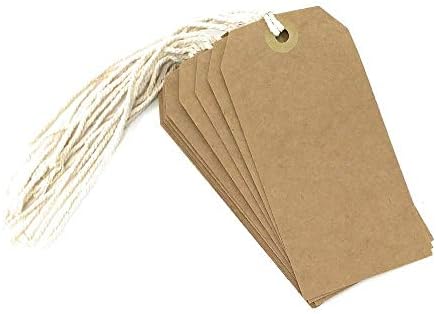 County Large Tie On Luggage/Storage Card Tags with String - Brown Card ...