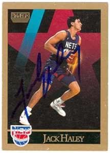 Jack Haley autographed Basketball Card (New Jersey Nets) 1990 Skybox ...