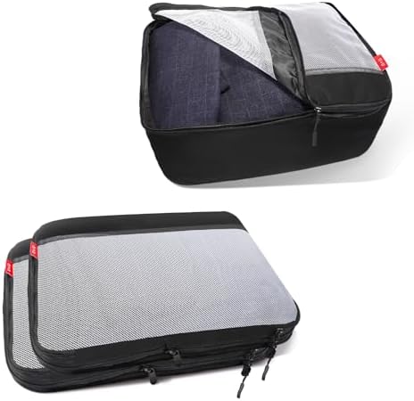 Compression Packing Cubes for Travel Essentials, 2 Set Suitcase ...