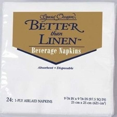 Amazon.com: Better than Linen White Dinner Napkins 24 per Pack : Health ...