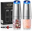 Amazon.com: Sangcon Gravity Electric Salt and Pepper Grinder Set Shakers - UPGRADED RECHARGEABLE ...