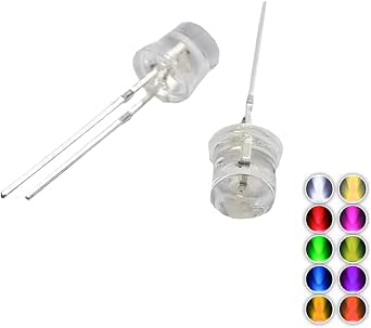 Amazon.com: Vrabocry 100 pcs 5mm White Red Green Blue Yellow Orange ...