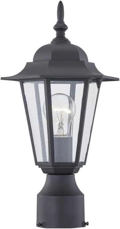 Outdoor Post Light, Pole Lantern, E26 Base 60W Max, Aluminum Housing ...