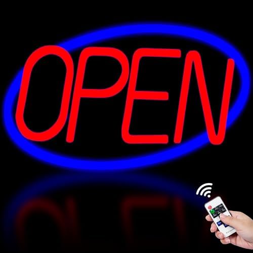 Amazon.com : MystiGlo LED OPEN Sign with remote control : Business And ...