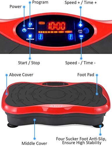 IDEER LIFE Vibration Platform Exercise Machines Whole Body Workout ...