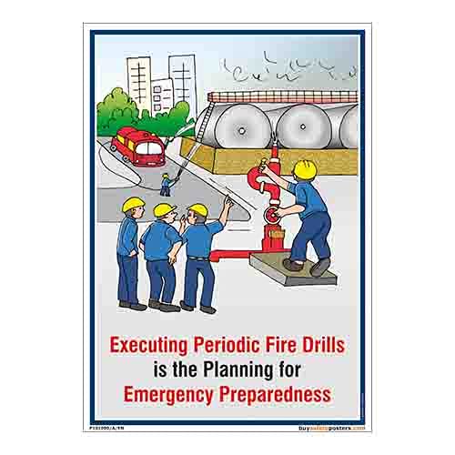 buysafetyposters.com - Fire Drill Poster In English Vinyl Sun Board (A3 ...