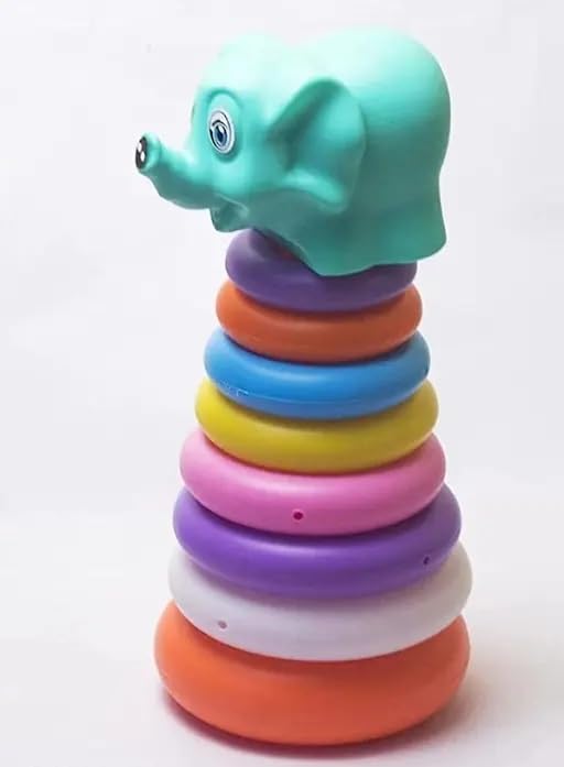 Educational Learning Rainbow Stacking Ring Toys for Kids, Baby Rings ...