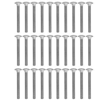 M8 Screw Bolt, A2-70 Stainless Steel Carriage Bolts High Strength 30Pcs ...