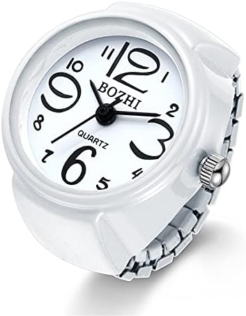 JewelryWe Men Women Finger Watch Round Analog Quartz Finger Ring ...