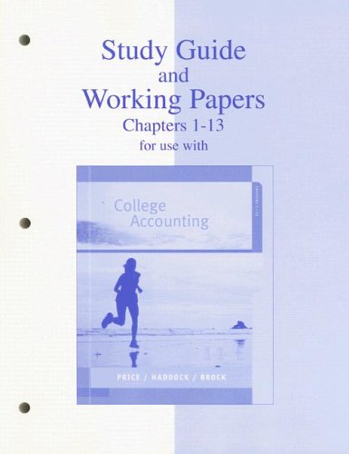Amazon.com: Study Guide & Working Papers Ch 1-13 to accompany College ...