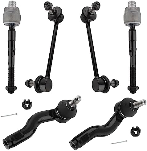 Amazon.com: BOXI 6pcs Front Inner + Outer Tie Rods Sway Bar Links Fit ...