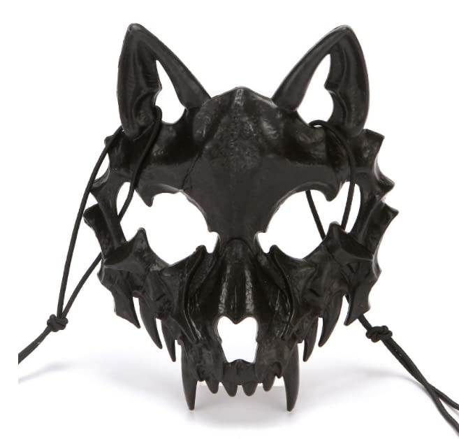 Halloween Skull Mask Costume Skeleton Mask Scary Werewolf Mask Cosplay ...