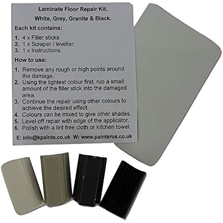 1 x White Grey Black Granite Laminate Floor & Worktop Repair Kit ...