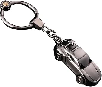 Khazna Key Chain Flashlight, Zinc Alloy Black Car Keychain with 2 Modes ...