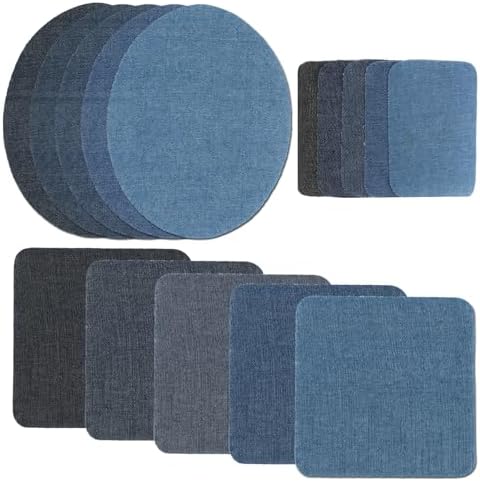 COMNICO 24Pcs Iron on Patches for Clothes Denim Patches for Jeans ...