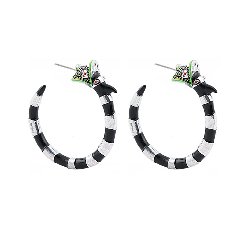 Amazon.com: Coral Snake Earrings Halloween Sandworm Hoop Earrings for ...