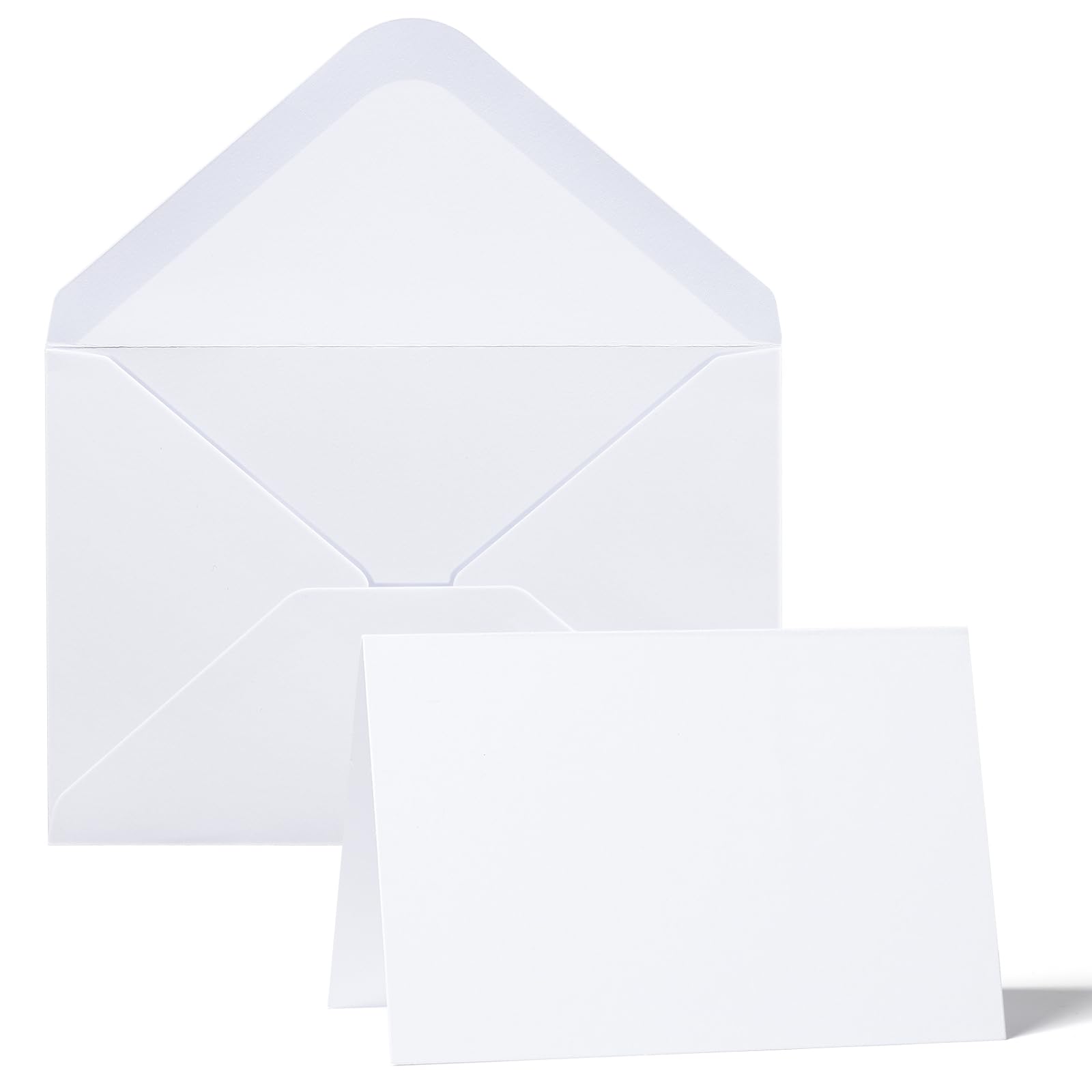 Packpal 50Pack Blank Cards and Envelopes 4x6 White Fold Cardstock with ...