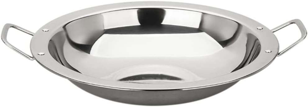 Amazon.com: UPKOCH Double Handle Stainless Steel Cooking Pan for ...