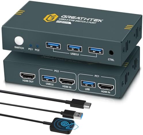 UGREEN USB 3.0 Sharing Switch 2 Computers 4 Ports USB Peripheral ...