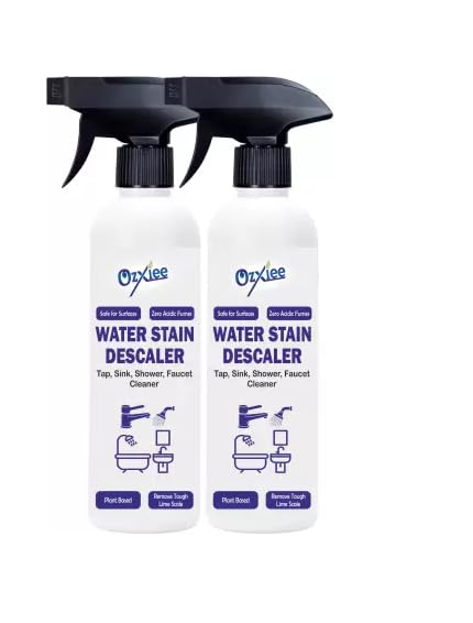 Ozxiee Tap Cleaner Spray 450ml | Water Stain Descaler Rust Limescale ...