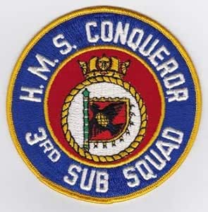 PATCHMANIA Royal Navy Patch Submarine HMS Conqueror 3 Sub Squadron ...