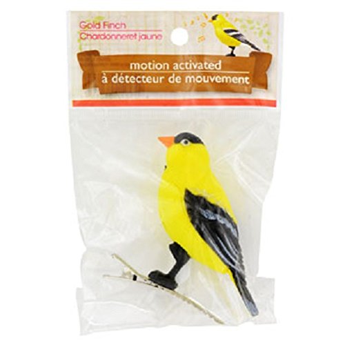 Motion-sensing Chirping Birds (Golden Finch) Home Garden Home Security ...