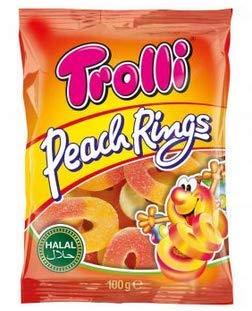 Amazon.com : Trolli Peach Rings I Peach flavored Gummy Candy Rings I ...