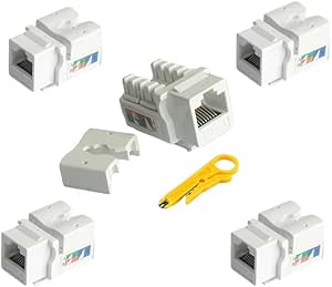 Amazon.com: 5 RJ45 CAT.6 Adapter Computer Network Connector modules ...