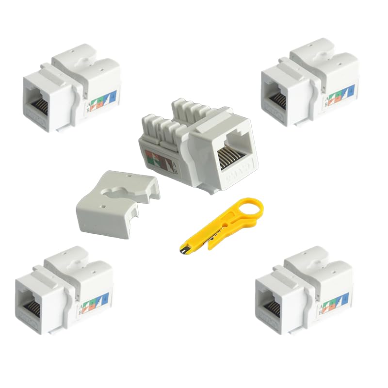 Amazon.com: 5 RJ45 CAT.6 Adapter Computer Network Connector modules ...