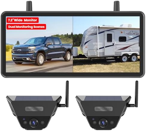 Amazon.com: Solar Backup Camera Wireless for RVs and Trailers No ...
