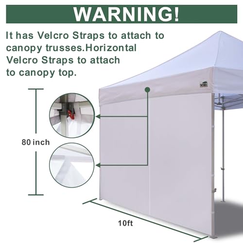 Snapklik.com : Eurmax USA Instant Canopy SunWall Canopy Middle Zipper Wall For Easy Entry And ...