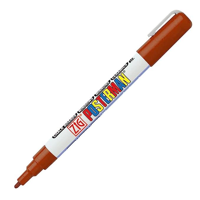 Zig Posterman Fine Paint Markers/Pens,Brown Color waterbased Waterproof ...