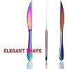 Amazon.com: Multi-color Ultra-Sharp Serrated Solid Handle Steak Knives ...