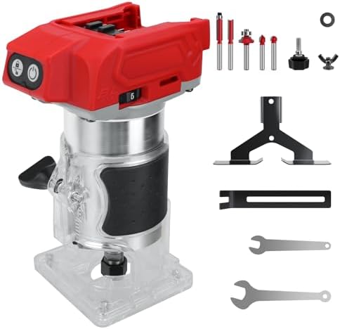 Cordless Compact Router for Milwaukee 18v Battery, Brushless Trimmer ...